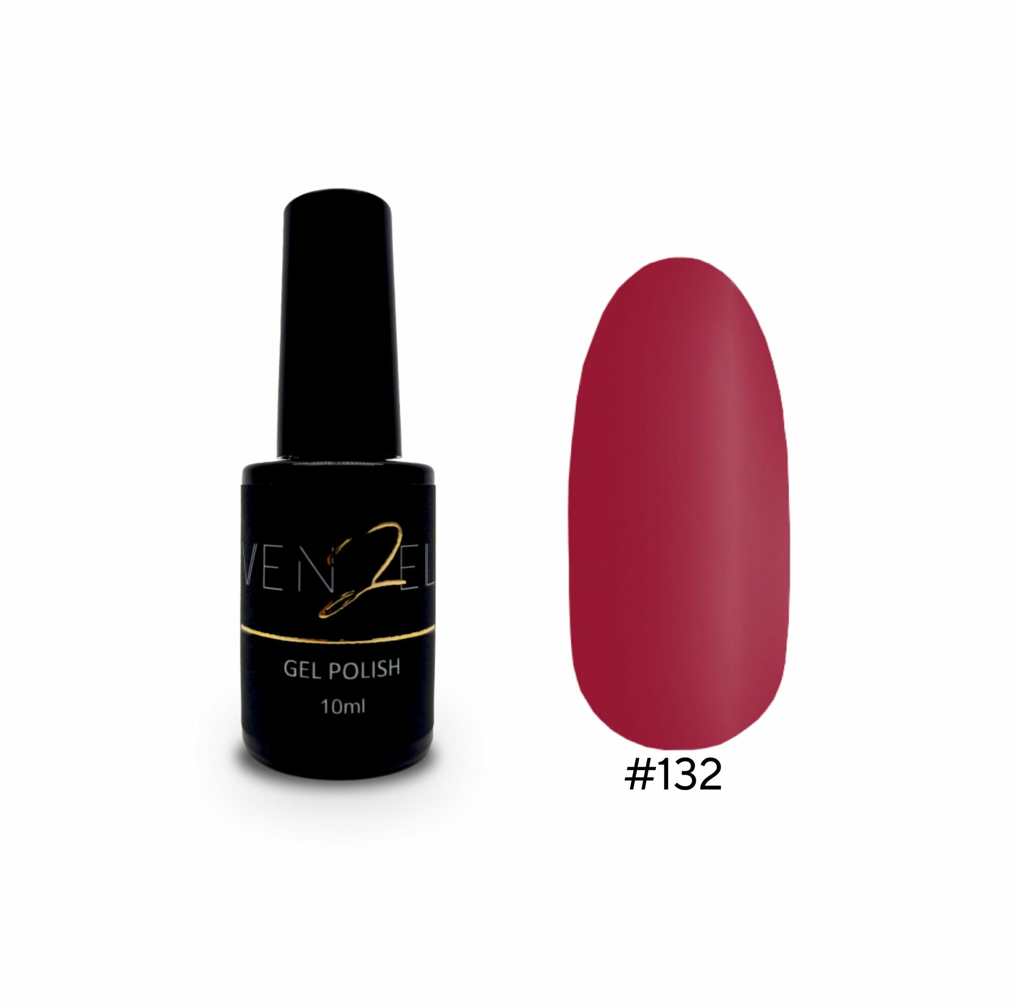 Venzel-132 красный гель-лак для ногтей плотный 10ml