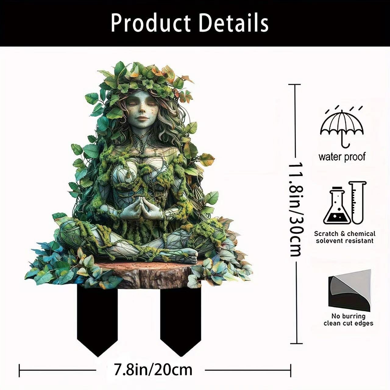 Наклейка Богиня Леса 30см - Водонепроницаемый Декор для Интерьера и Экстерьера