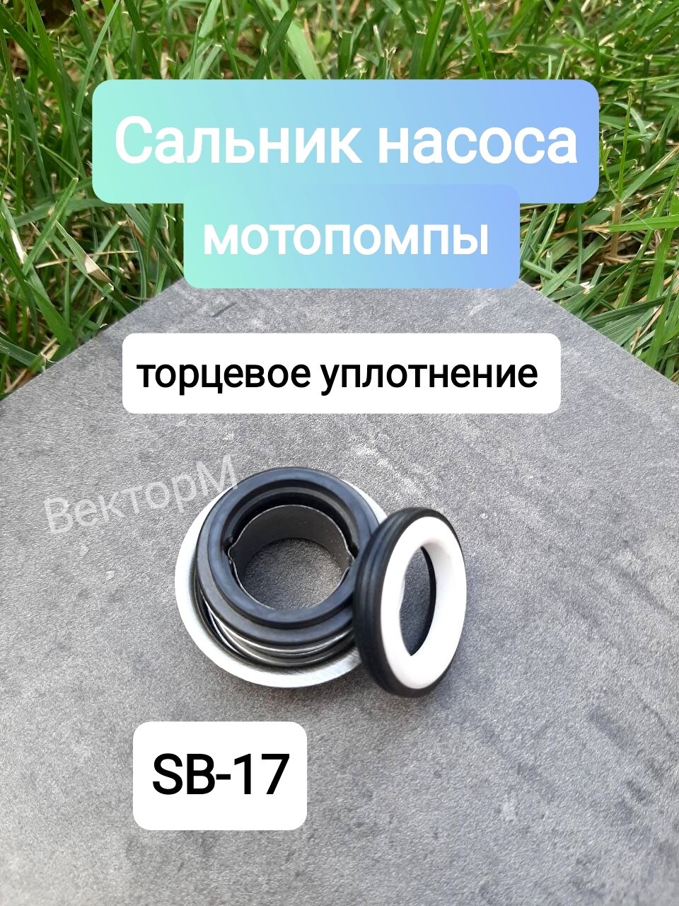 Сальник мотопомпы, насоса, (торц. уплотнение) SB- 17/35-30.