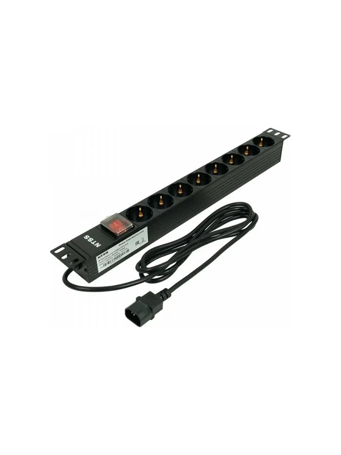 Блок розеток NTSS NTSS-PDU-DA1017 8 розеток, Алюминий, Черный