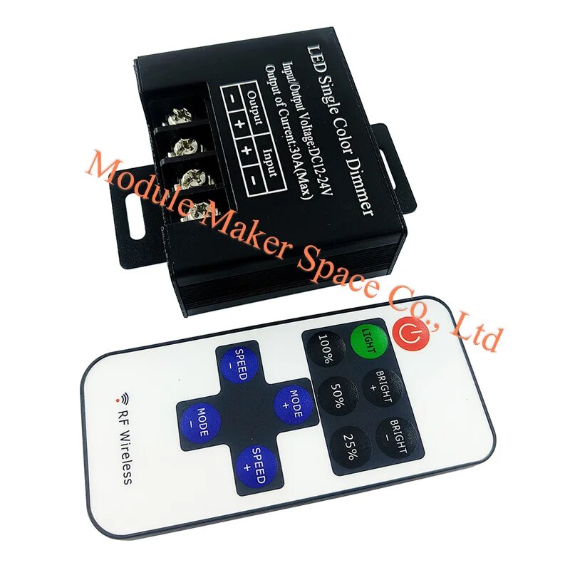 11-клавишный радиочастотный пульт дистанционного управления, диммер для одноцветной светодиодной ленты, регулируемая яркость, для освещения шкафа и подсветки вывесок