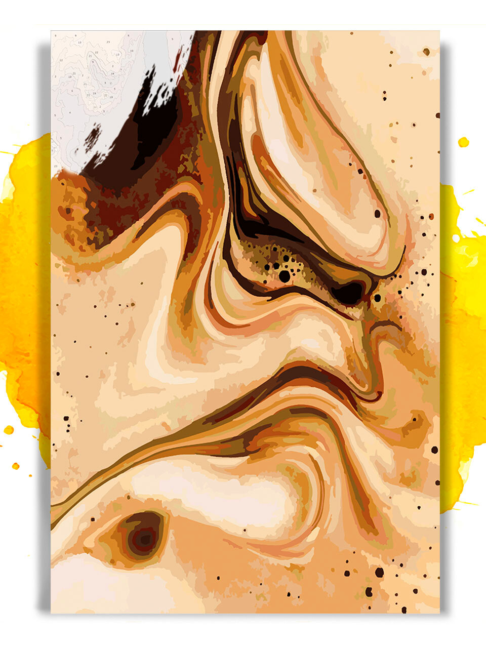 Картина по номерам на холсте Абстракция кофе, 40 х 60 см
