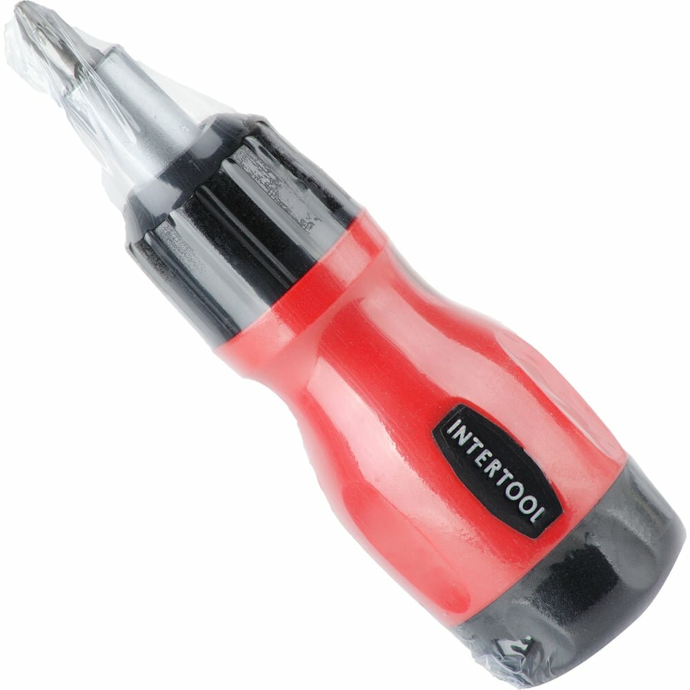 Реверсивная отвертка с комплектом насадок INTERTOOL 6ед VT-1009