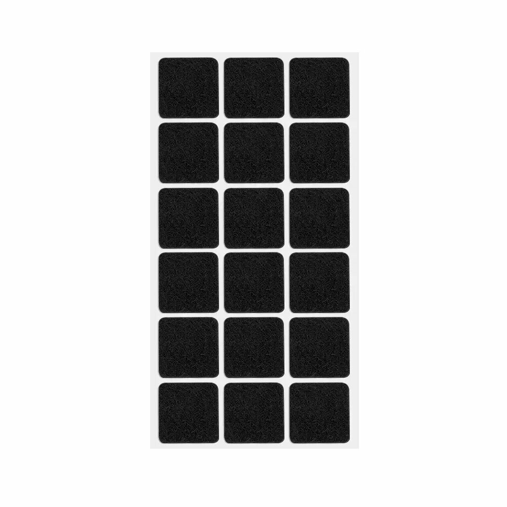 Фетровые накладки на ножки мебели, 18 шт. 90pcs(5 Sheet), Black Square