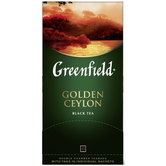 Чай Greenfield Golden Ceylon черный, 25 пакетиков