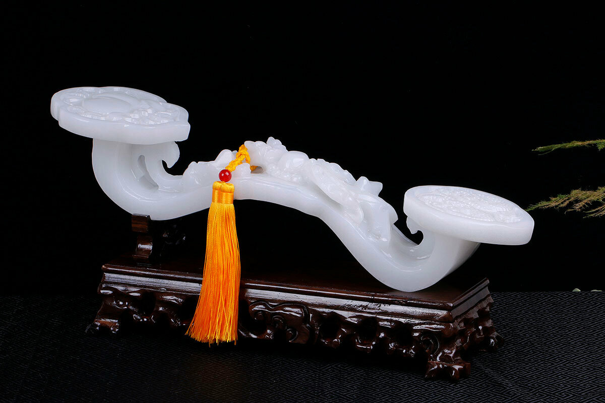 Натуральный афганский белый нефритовый пиксиу руйи орнамент для дома и офиса, декоративный подарок из нефрита