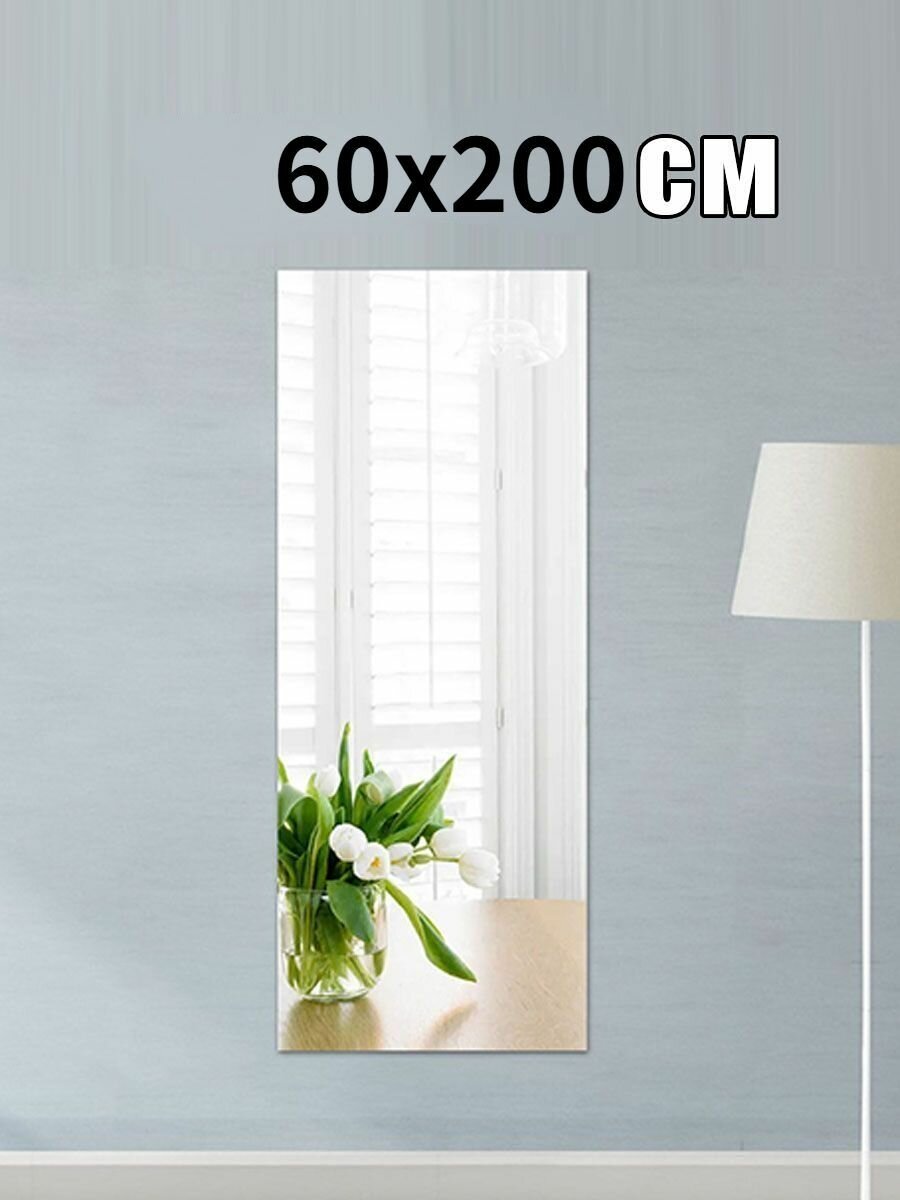 Зеркальное панно, 60 см х 200 см, 1 шт