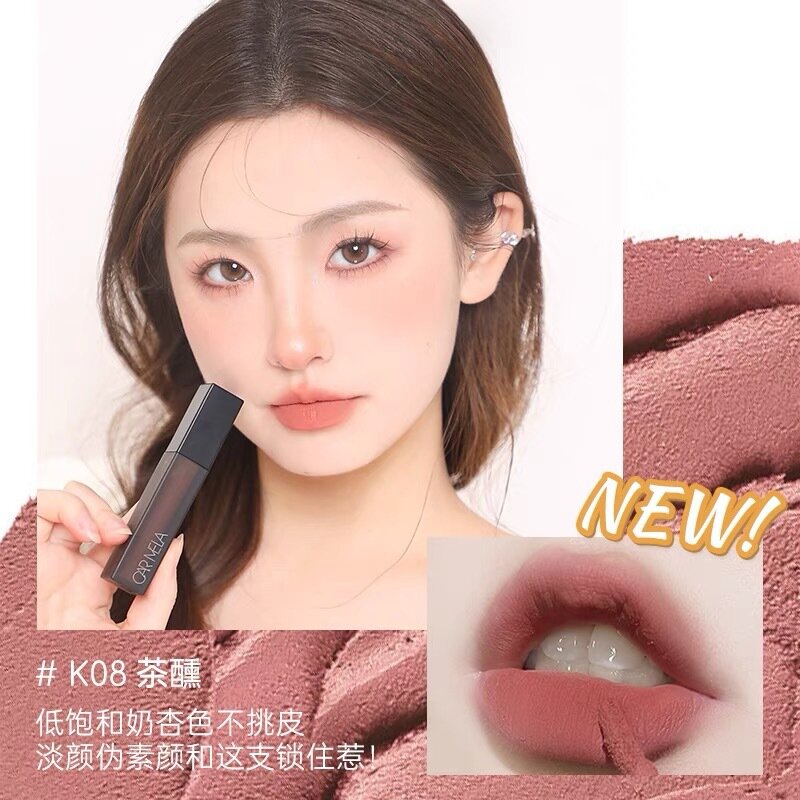 Губная помада Carmela, матовая, губная грязь, блеск для губ, долговечный цвет, натуральный, рекомендуется для начинающих, аутентичный опт