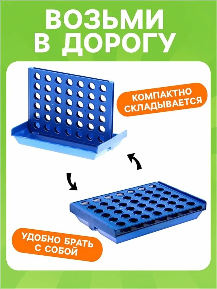 Настольная игра «Занимательная объёмная настольная игра «4 в ряд» — фото 1