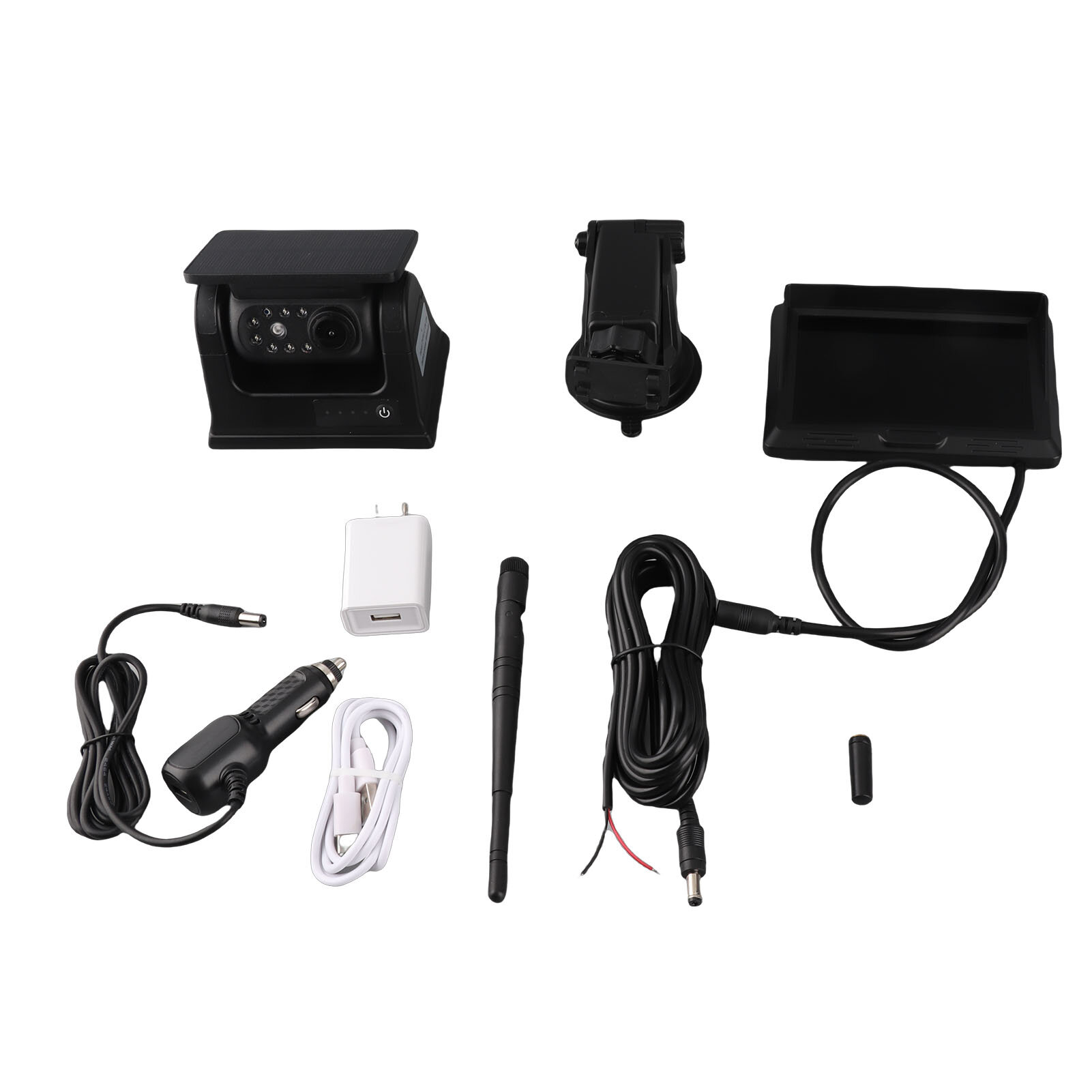 Магнитная Солнечная Беспроводная Резервная Камера 5-дюймовый Дисплей IP69 Водонепроницаемый Портативный для Грузовика RV Trailer Car