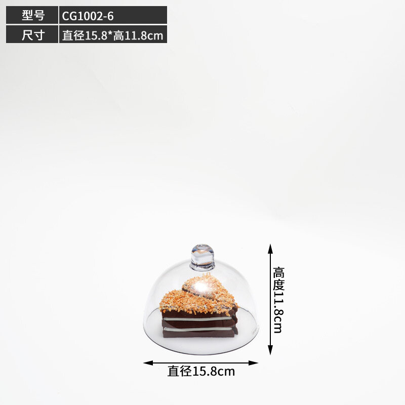 Акриловый чехол для торта, пылезащитный чехол, круглый прозрачный чехол, чехол для демонстрации продуктов, чехол для хлеба, чехол для деликатесов и закусок.