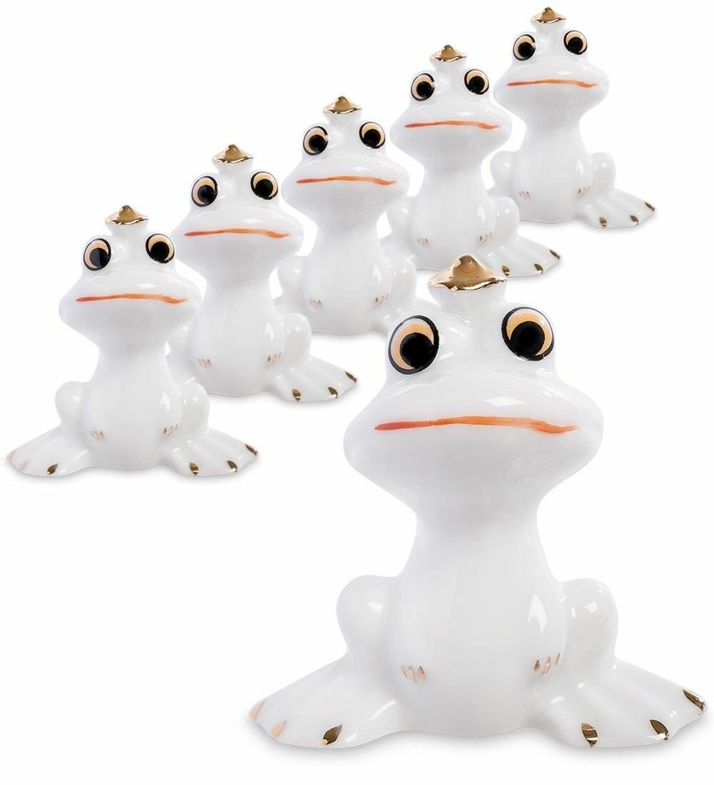 Фигурка Лягушонок (набор из 6 штук) A1968861 разностор, Фарфор