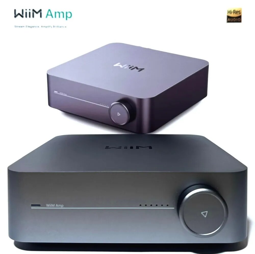 Интегральный усилитель WiiM Amp Grey 3-я ревизия: Мультирум потоковый усилитель с AirPlay 2, Chromecast, HDMI & Voice Control Stream Spotify, Tidal и др. Пульт ДУ