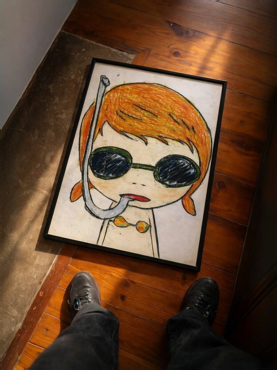 Постер в стиле Японский андеграунд / Плакат Ёситомо Нара интерьерная печать