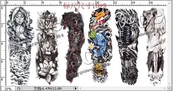 Татуировочный патч для фигурки TBLeague 1/6 Arm tattoo patch F