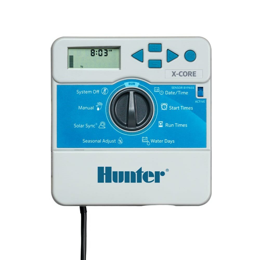 Контроллер полива Hunter, X-CORE, XC-601i-E, 6 зон, внутренний, электронно-механический