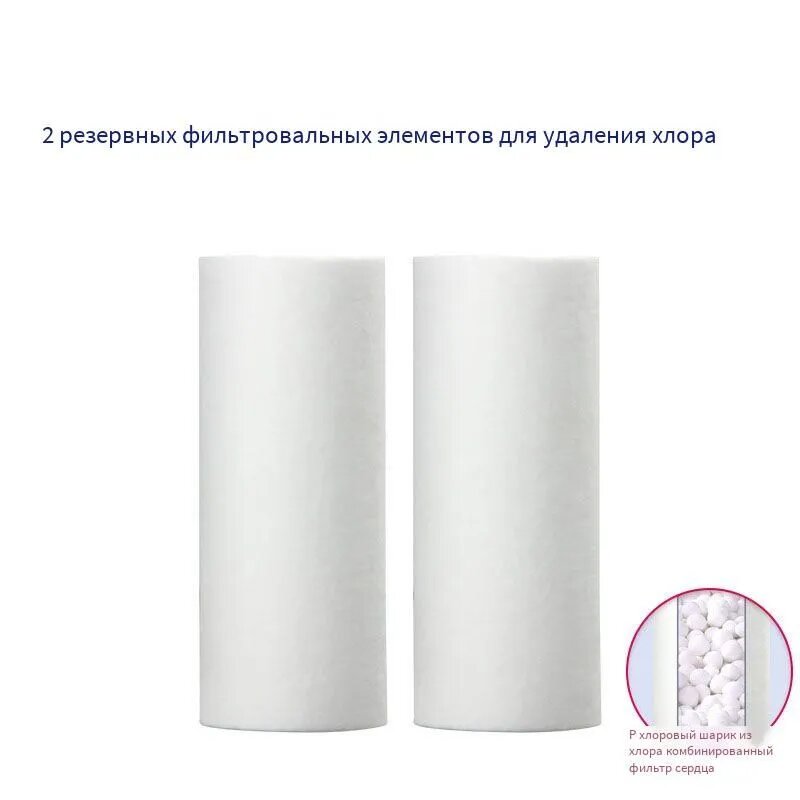 2 сменных фильтра Biruite S-cleaner от жесткой воды, хлора и ржавчины