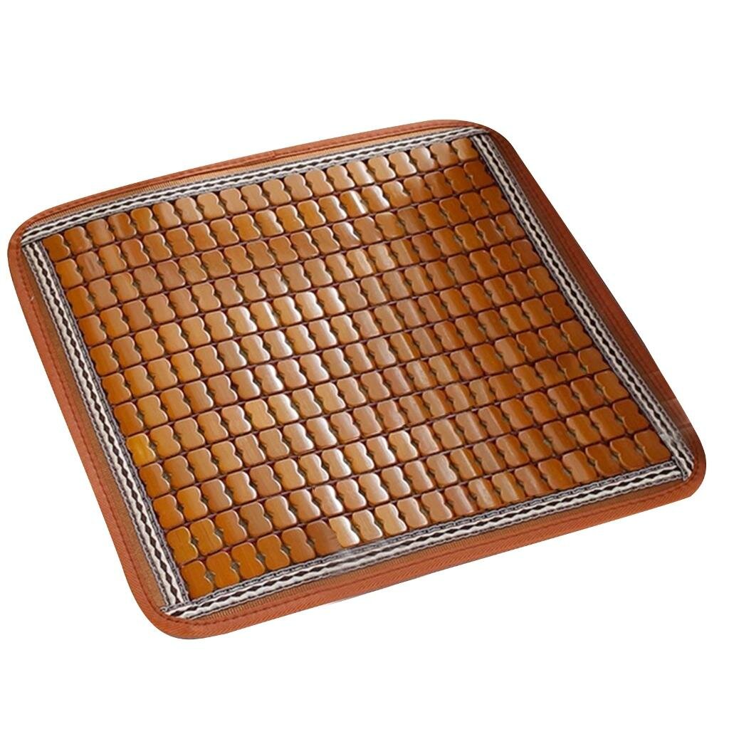 Бамбуковый охлаждающий коврик для стула 40/45 см, Коричневый узкий край - 40cm