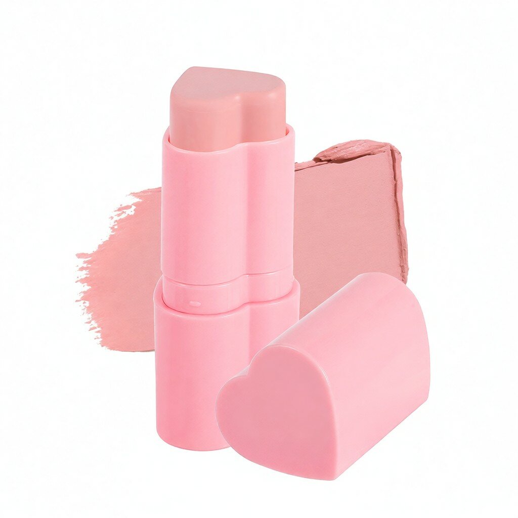 Blush Highlighter Heart Blush Balm Finishing Face Highlighting Pearl Fine Glitter Makeup, 6g, 01#, 02#, 03#, 04#, 05#, 06#, 07#, 08#, 6.6*2.7*2.7cm, 25g