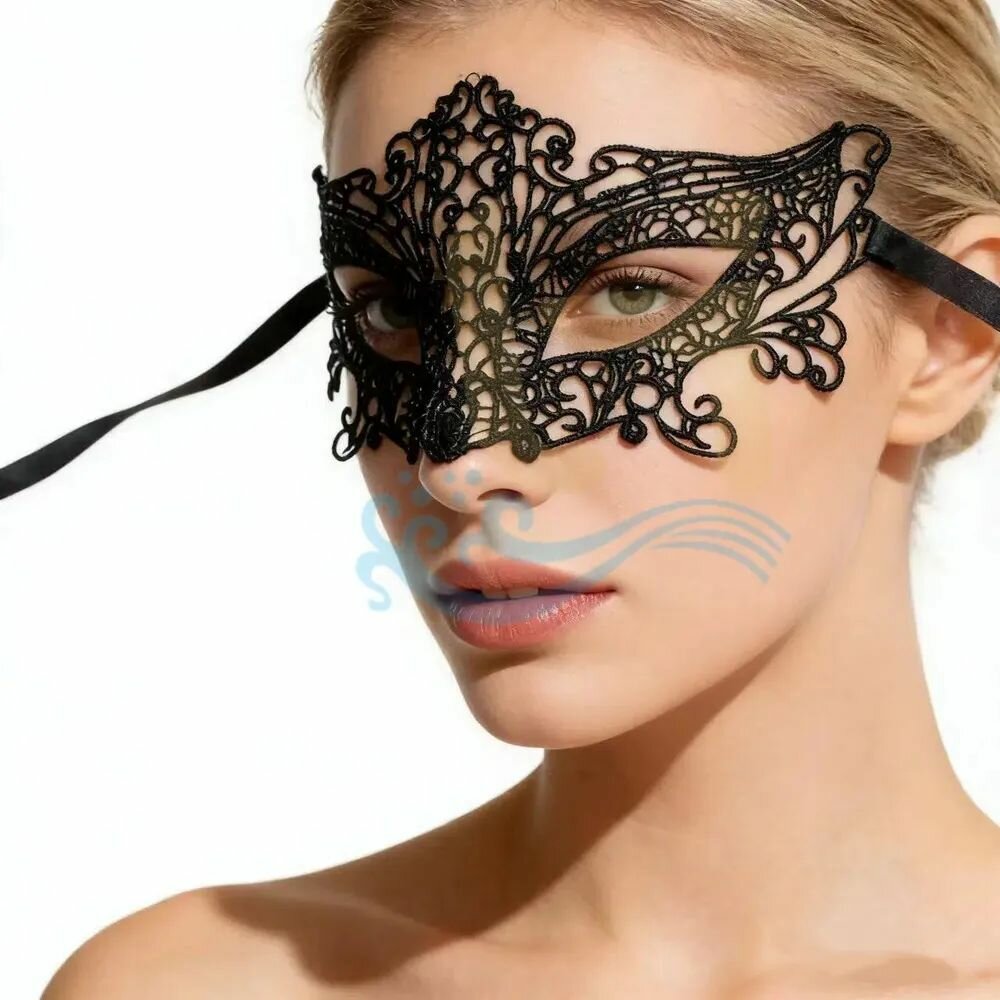 Черная эротическая маска / Маска для открытого карнавала / Для ролевых игр