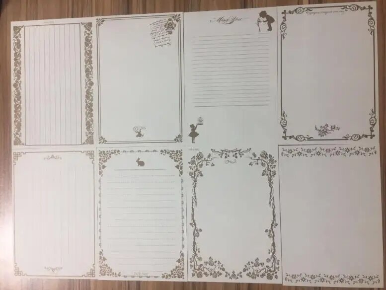 Линейная бумага XRHYY Retro Paper Letter 8 листов