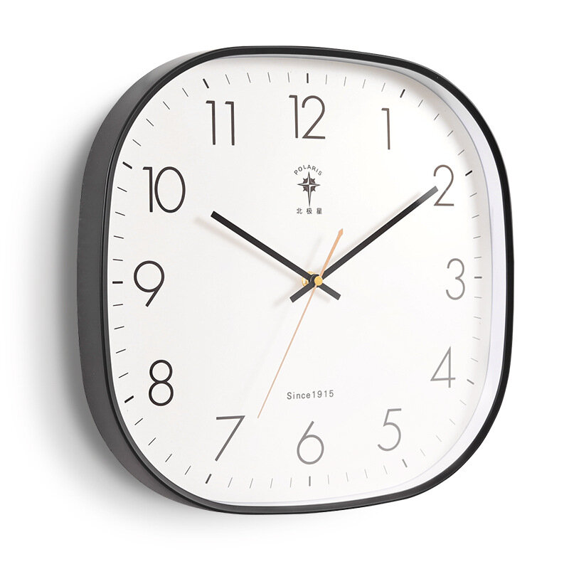 Горячая распродажа Современные минималистичные настенные часы Polaris, модные квадратные часы для гостиной, бесшумные настенные часы 12inch 14inch