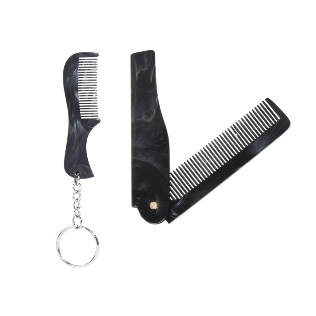 Набор из 2 частей, парикмахерская расческа для переноски, мужская борода, мини-расческа для бороды