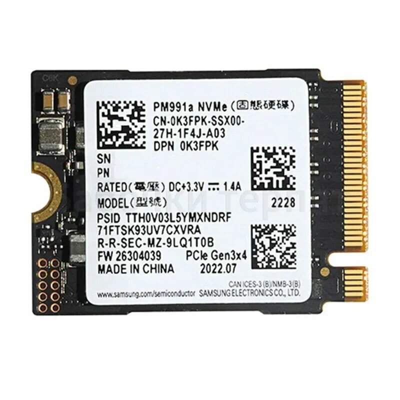 Для PM991A SSD M.2 2230 30 мм NVMe PCIe емкостью 1 ТБ для Steam Deck/Xbox Surface Pro д