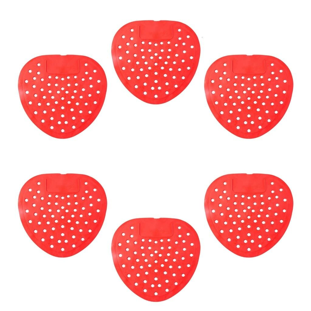 6 шт. защитных подушек от брызг с углем, контроль запаха, пластиковые аксессуары для туалета, красный