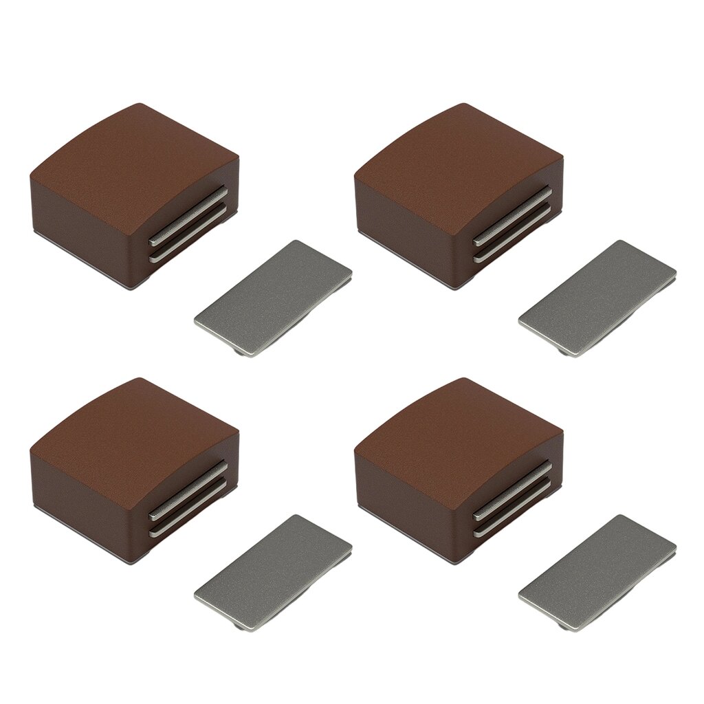 Комплект из 4 Магнитных Фиксаторов Дверцы шкафа Без Сверления Установка Мебельной Фурнитуры