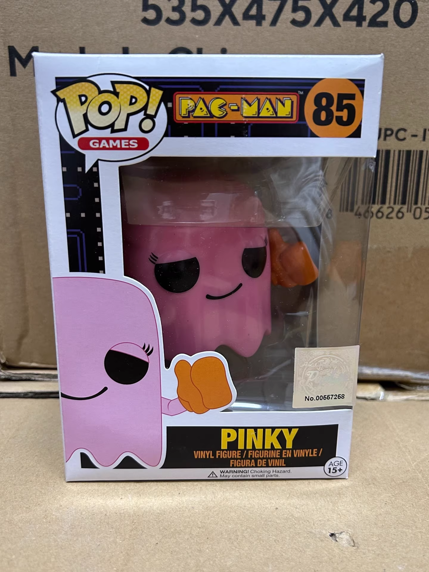 Фигурка PAC-MAN Pinky №85 — розовый призрак с ресницами из PAC-MAN