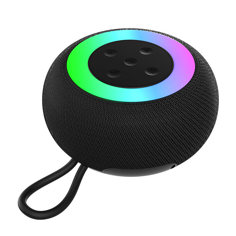 Уличная умная колонка, Bluetooth-колонка с объемным звуком 360°, 16 Вт, 4000 мАч, Черный