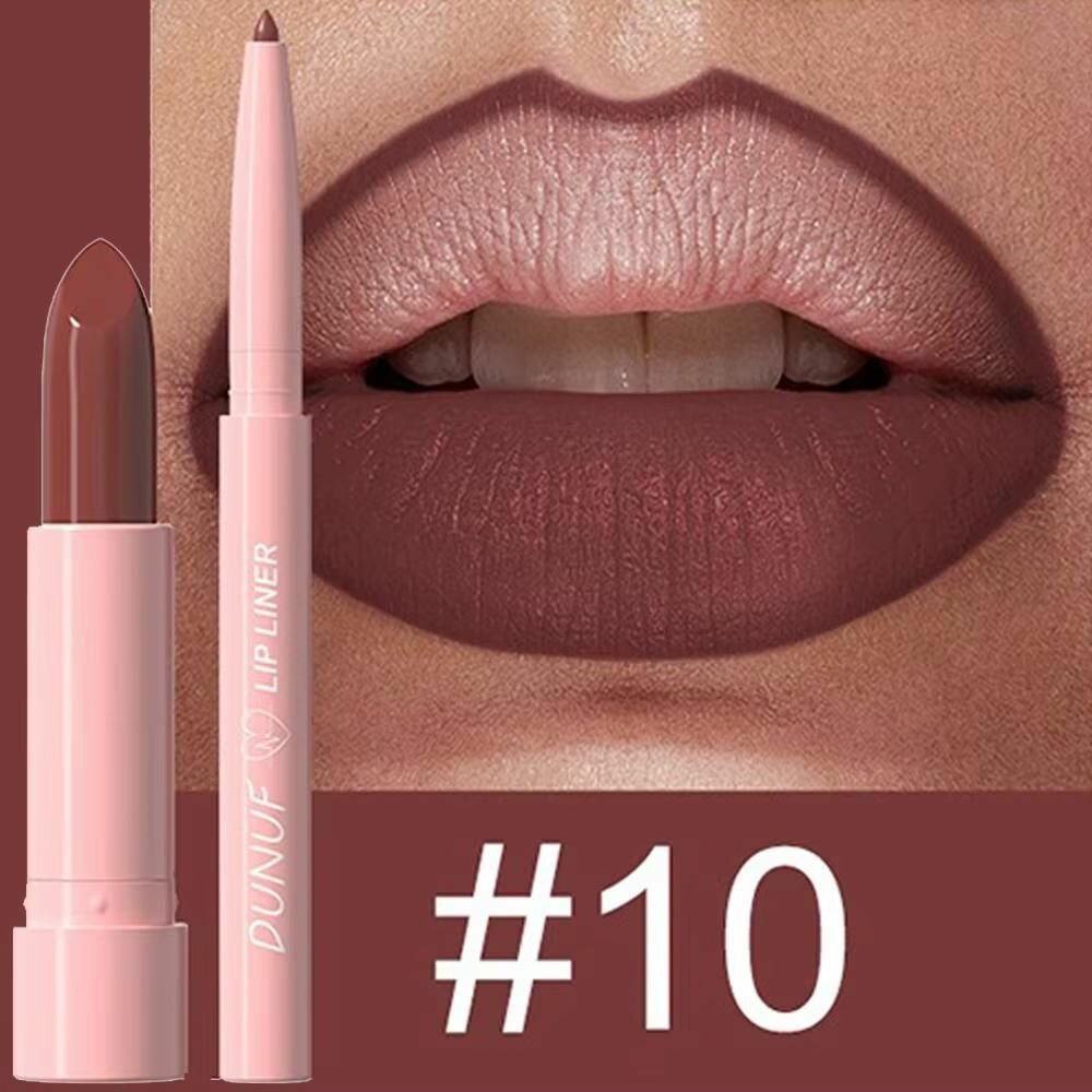 Долговечный матовый водонепроницаемый карандаш для губ, легко наносящийся.