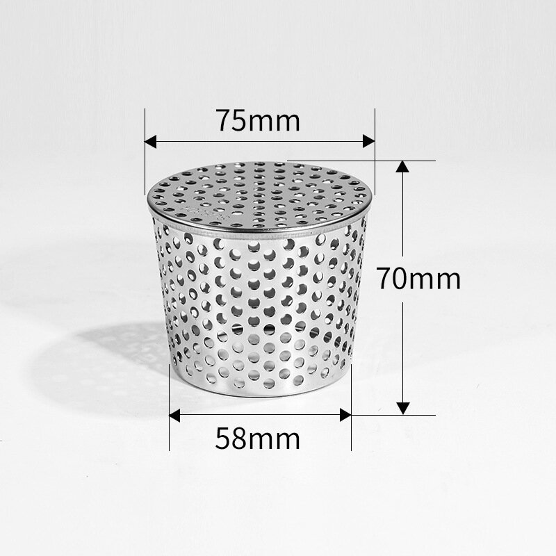 304 Нержавеющая сталь Конический вкладыш Слив для пола Боковой слив Круглое отверстие Терраса Антифильтрующая сетка ПВХ Дренаж Слив для пола