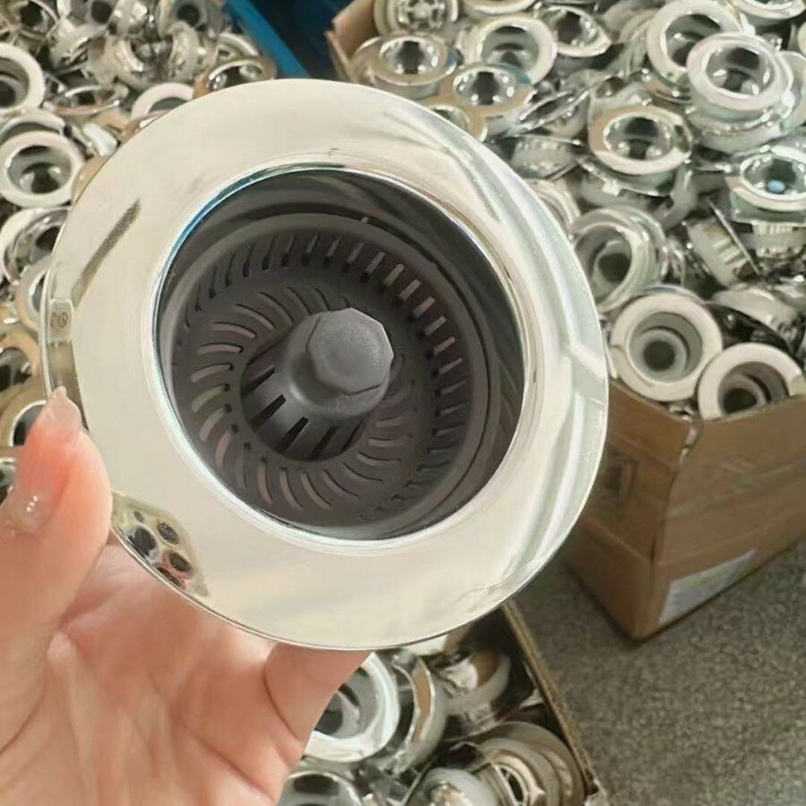 Кухонная сливная сетка из нержавеющей стали с выдвижным фильтром, сливной пробкой, сливным покрытием и корзиной для раковины