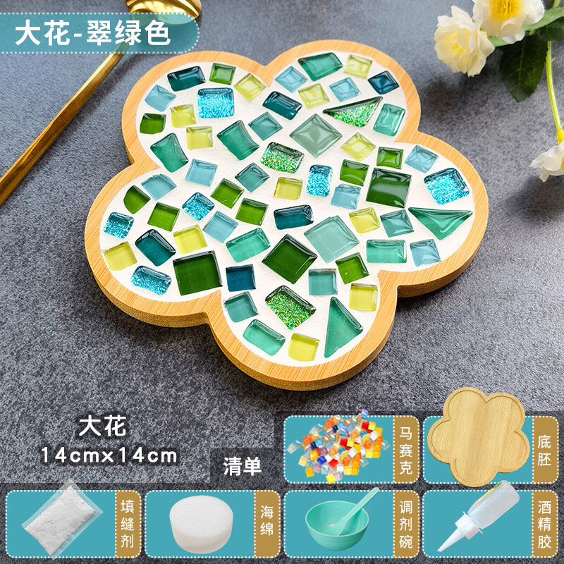 Набор материалов для мозаичных подставок своими руками, ручная работа, креативный коврик для горшка, квадратная пэчворк, детский сад, родитель-ребенок, бамбук