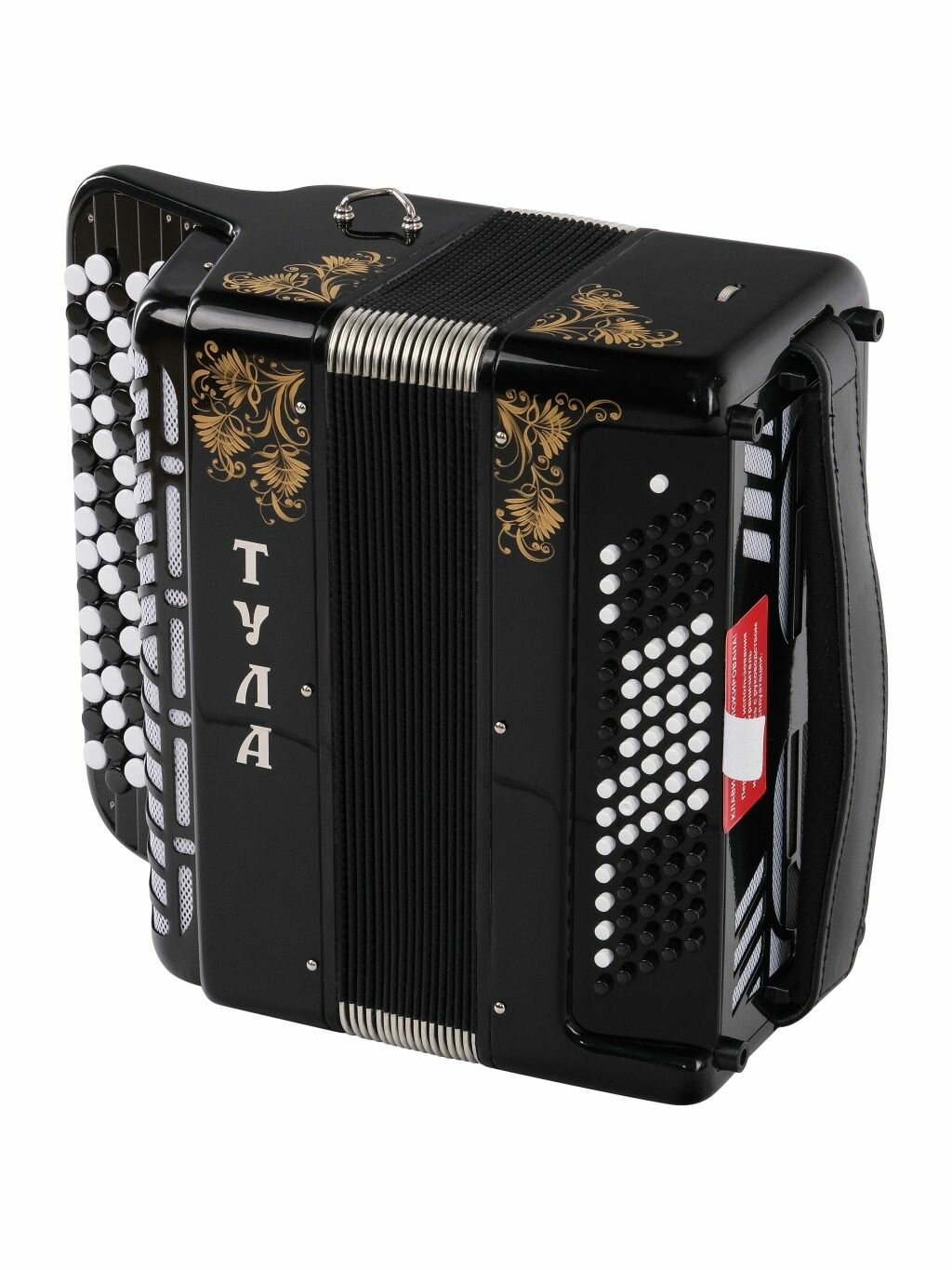 BN-51-BK Баян ученический двухголосный "Тула", 77/46х80-II, черный, Тульская Гармонь