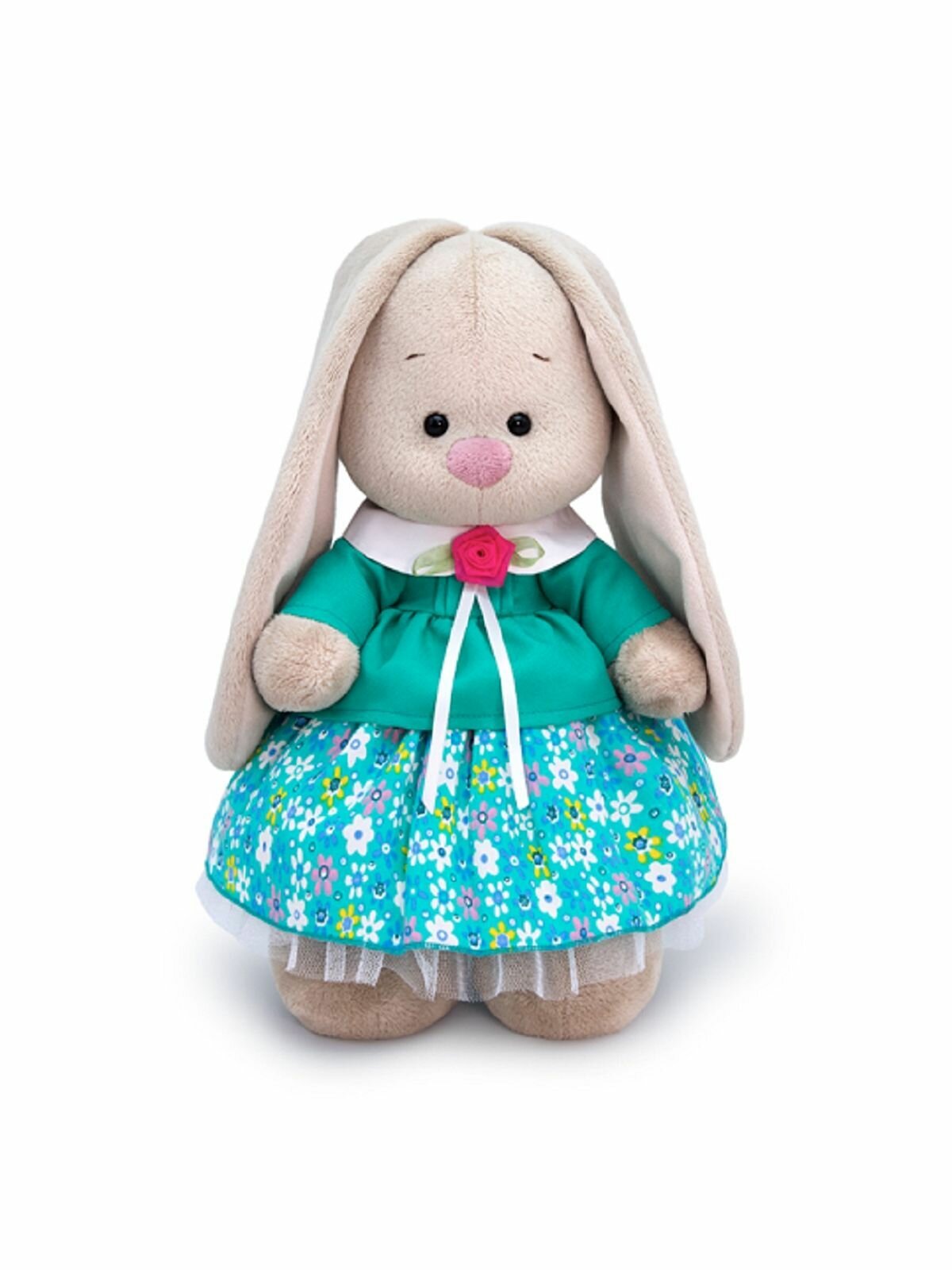 Мягкая игрушка Зайка Ми в бирюзовой курточке 25 см, в коробке