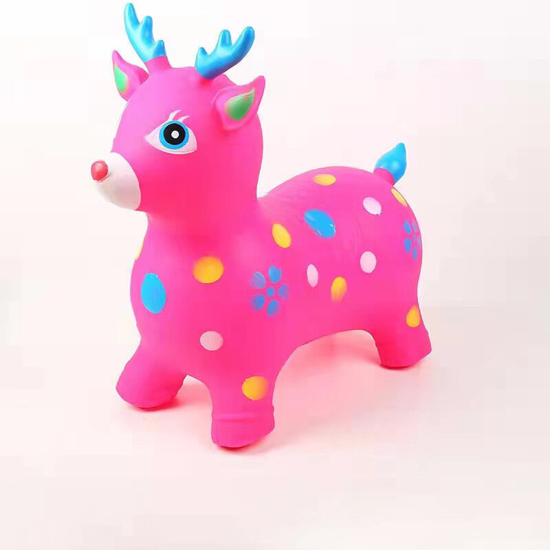 Надувная игрушка лошадь, прыгающая лошадь, прыгающий олень, экологически чистая резина, уличная музыкальная лошадка для малышей, прыгающее животное
