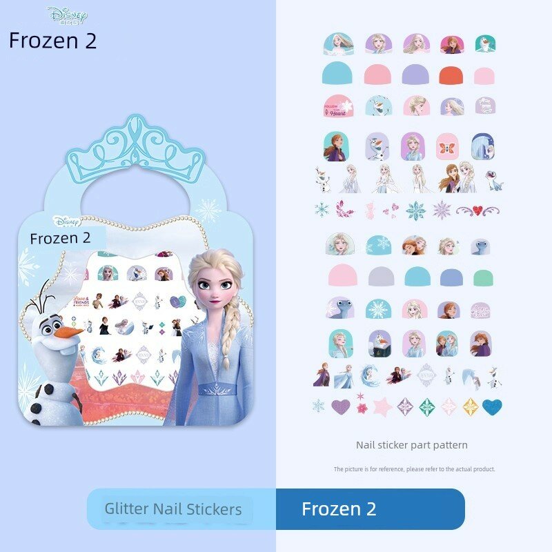Наклейки для ногтей Frozen для детей, наклейки с принцессой Эльзой и My Little Pony, светящиеся наклейки для маникюра