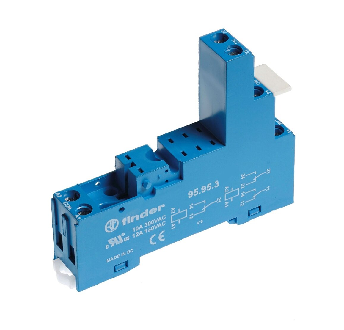 Розетка FINDER с винтовыми клеммами, с зажимной клетью, для реле серии 40.51-40.62