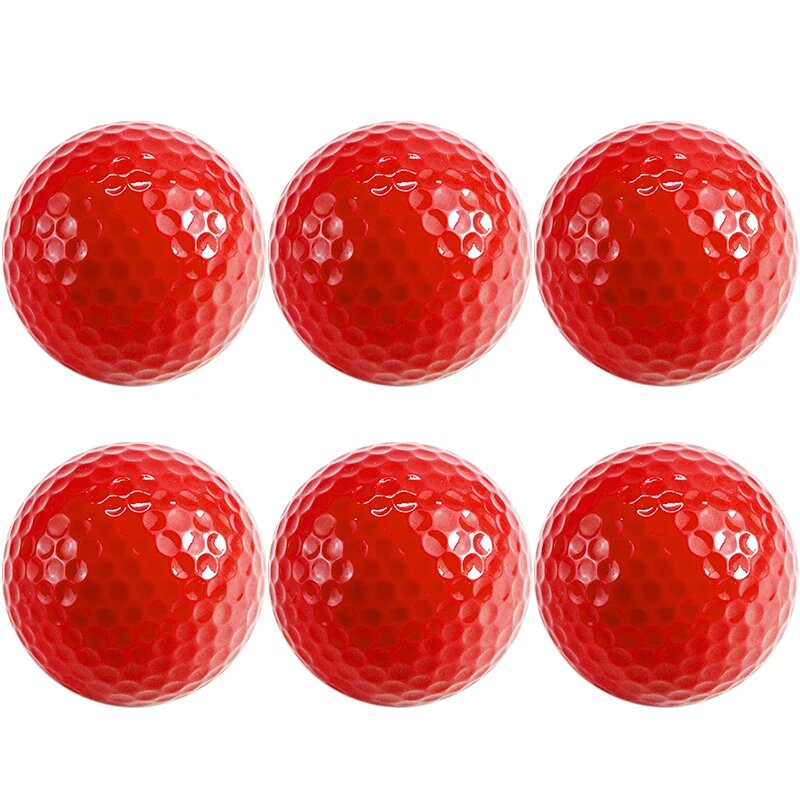 Набор из 6 красных мячей для гольфа, red gift ball