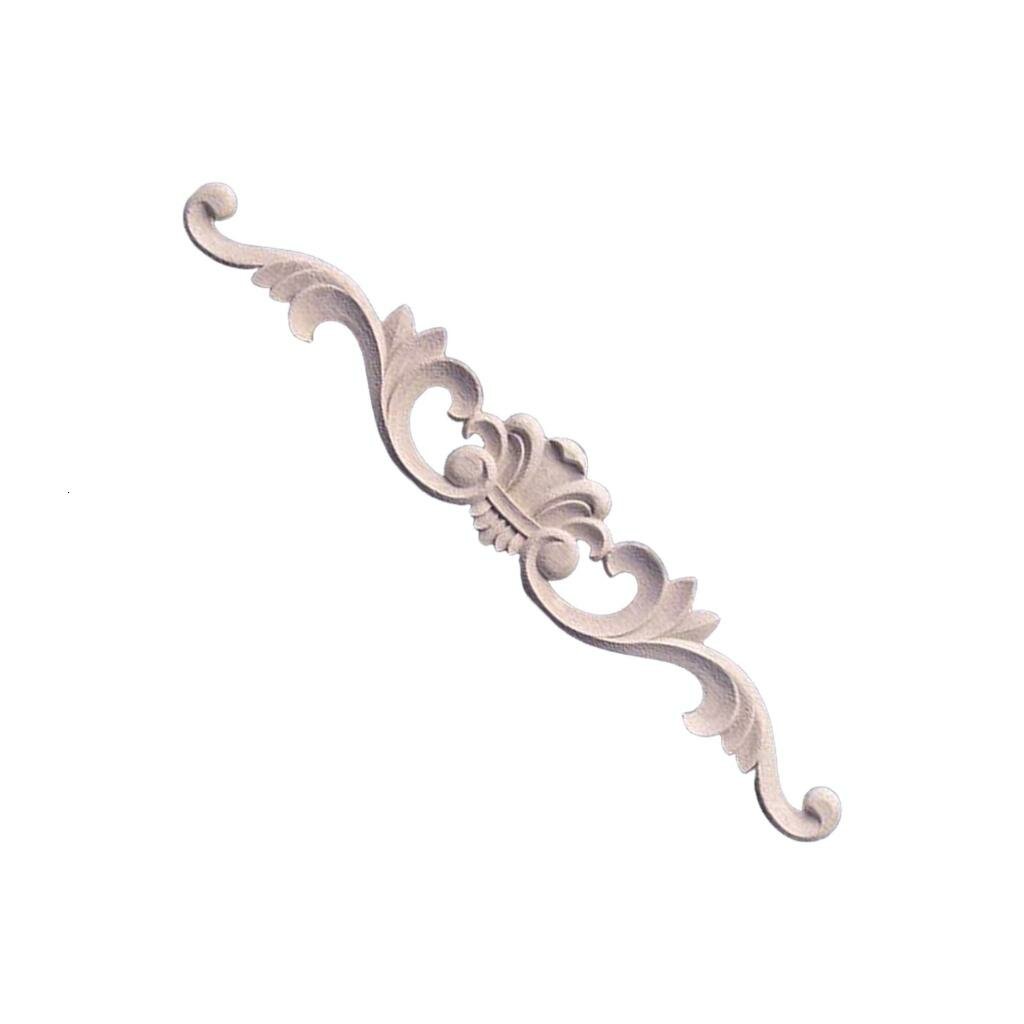 Резная деревянная панель с цветочным узором, Модель А - 35X5.5X0.8 см