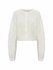 Кардиган GESTUZ Press-stud cropped cardigan, размер 42, бежевый/белый