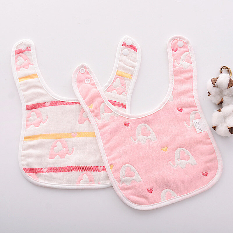 Слюнявчики для младенцев из чистого хлопка, жаккардовые, U-образные, против красного подбородка, для детей 0-1 года, полотенце для слюны, для новорожденных