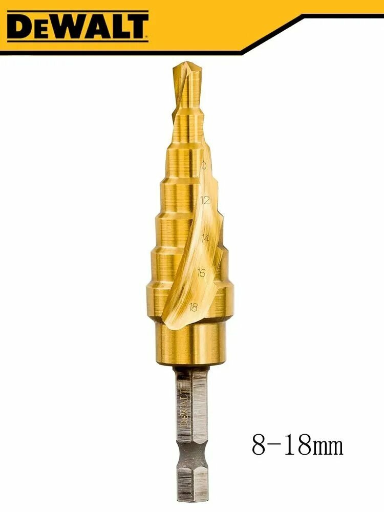 DEWALT DT5027 EXTREME Hex Metal Ступенчатое титановое сверло Высокая проникающая способность