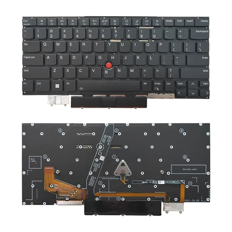 Клавиатура X1C подходит для Lenovo ThinkPad X1 Carbon, YOGA 2-го, 3-го, 4/5/6/7-го поколения, 8-го поколения.