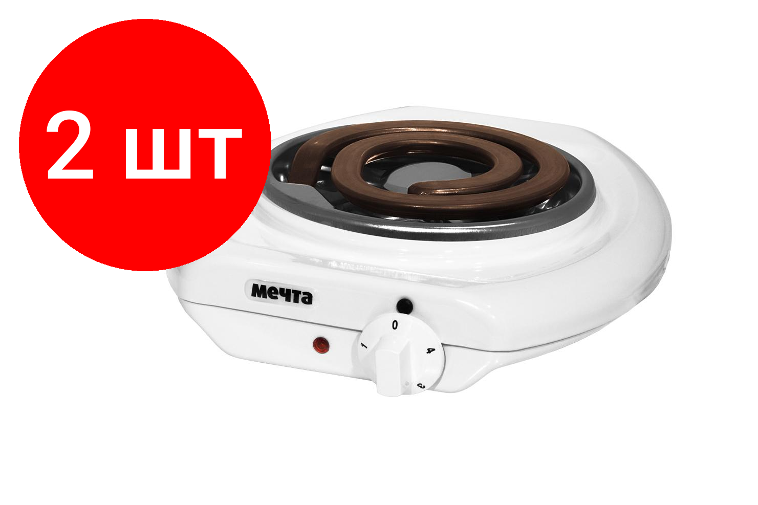 Комплект 2 шт, плитка электрическая 1КОНФ. Настольная ТЭН овал черн мечта