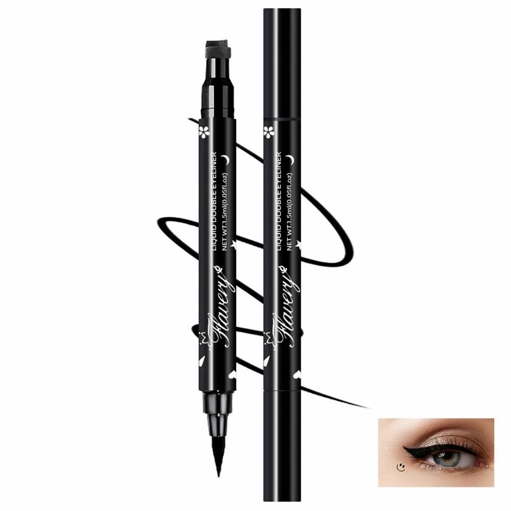 Подводка для глаз стрелок, Жидкая, фломастер, не растекается, водостойкий, мгновенное высыхание, тонкий, не щиплет, Черный