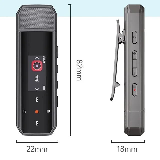 Новый MP3-плеер RUIZU X80 Mini USB Встроенный 64 ГБ Bluetooth 5.3 Спортивный клип Музыкальный плеер с FM-радио рекордером Шагомер для электронных книг